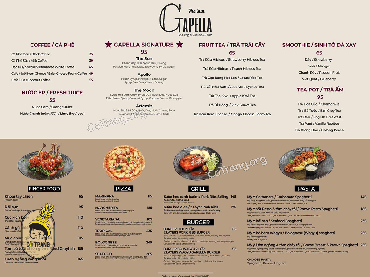 Gapella Dining & Cocktail Bar - Khu vườn Hy Lạp cực chill tại Đà Nẵng ...