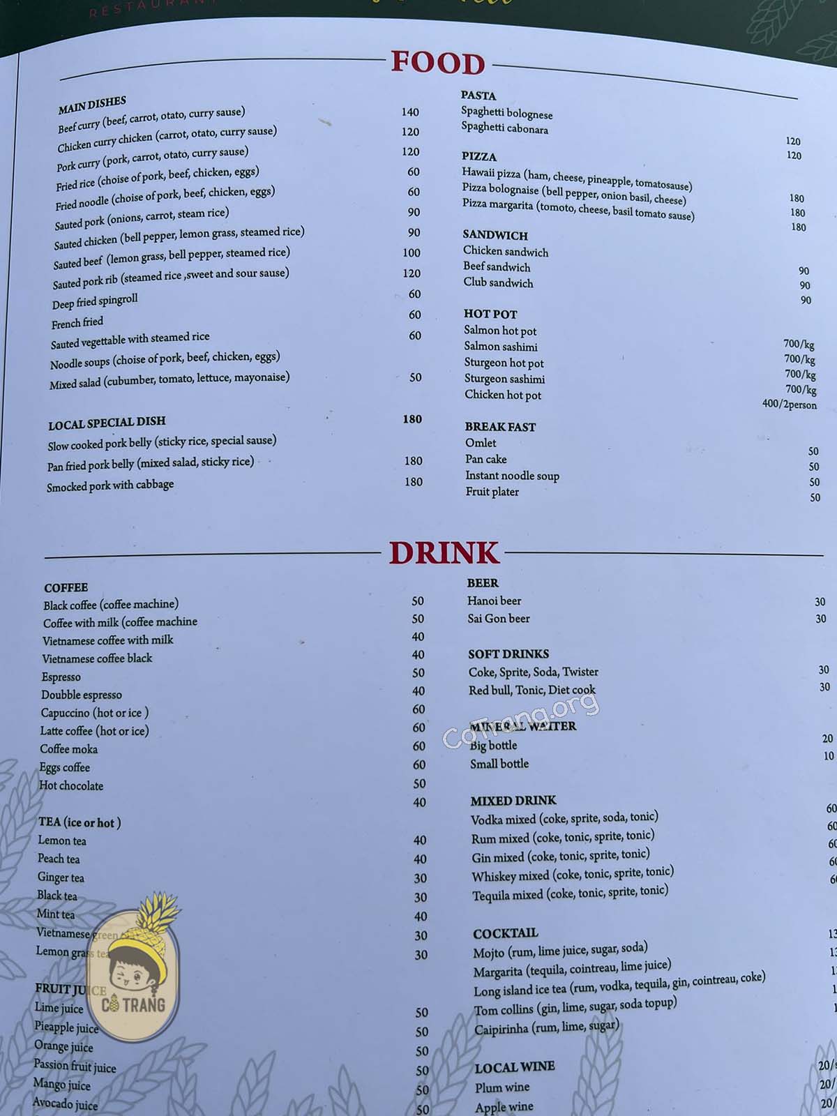 Lúa Cafe Sapa - Toạ Độ Checkin Ruộng Lúa Bật Thang Tuyệt Đẹp, Menu, Review