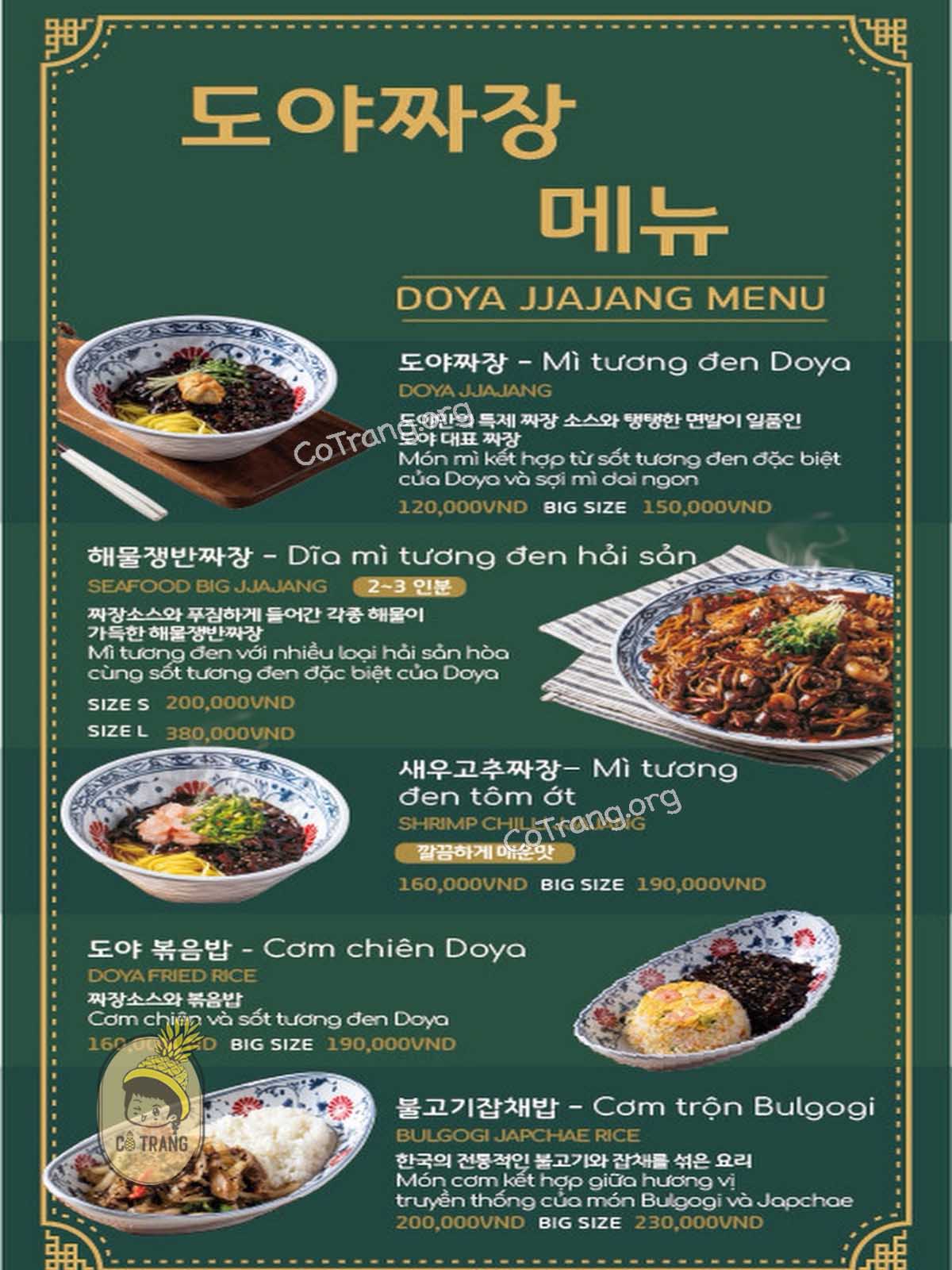 Doya Jjambbong Nha Trang - Nhà Hàng Hàn Quốc Siêu Ngon, Menu, Review